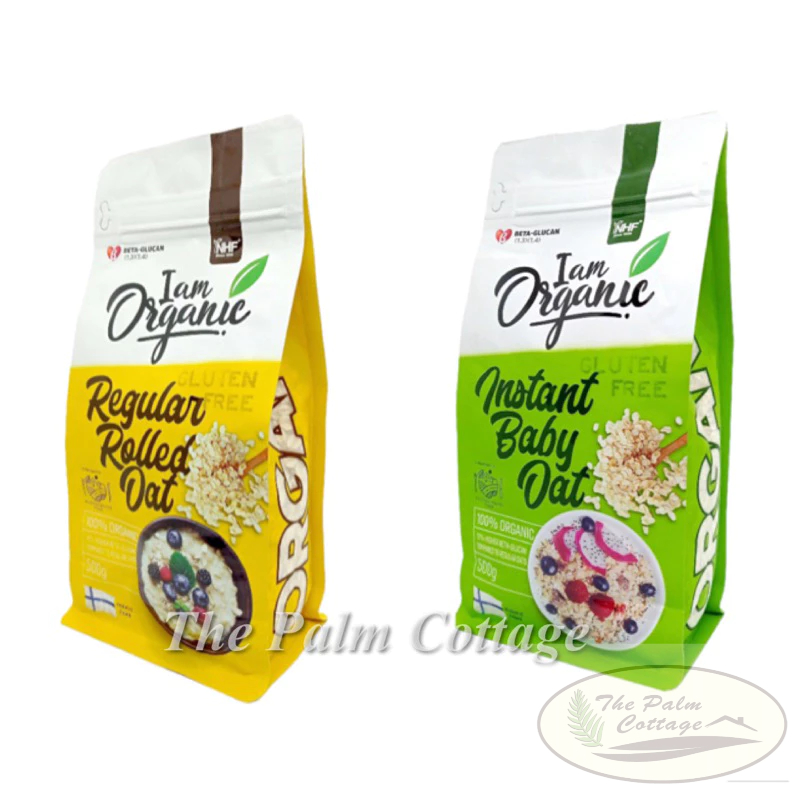 NHF Gluten Free Organic Instant Baby Oat/Regular Rolled Oat (500g ...