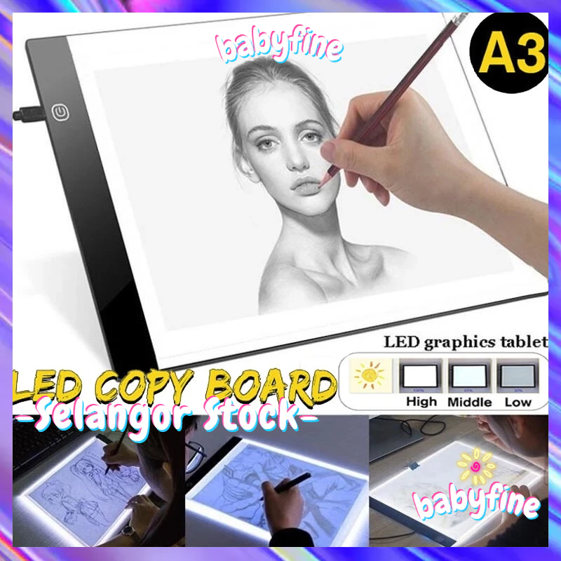 【COD】A3 A4 A5 LED Copy Board Pad Drawing Tracing Tablet Light Box ...