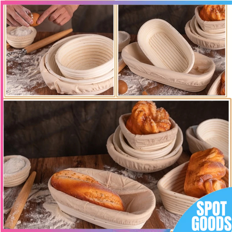 Specool-Bread Fermentation Basket Bread Proofing Basket With Cloth ...