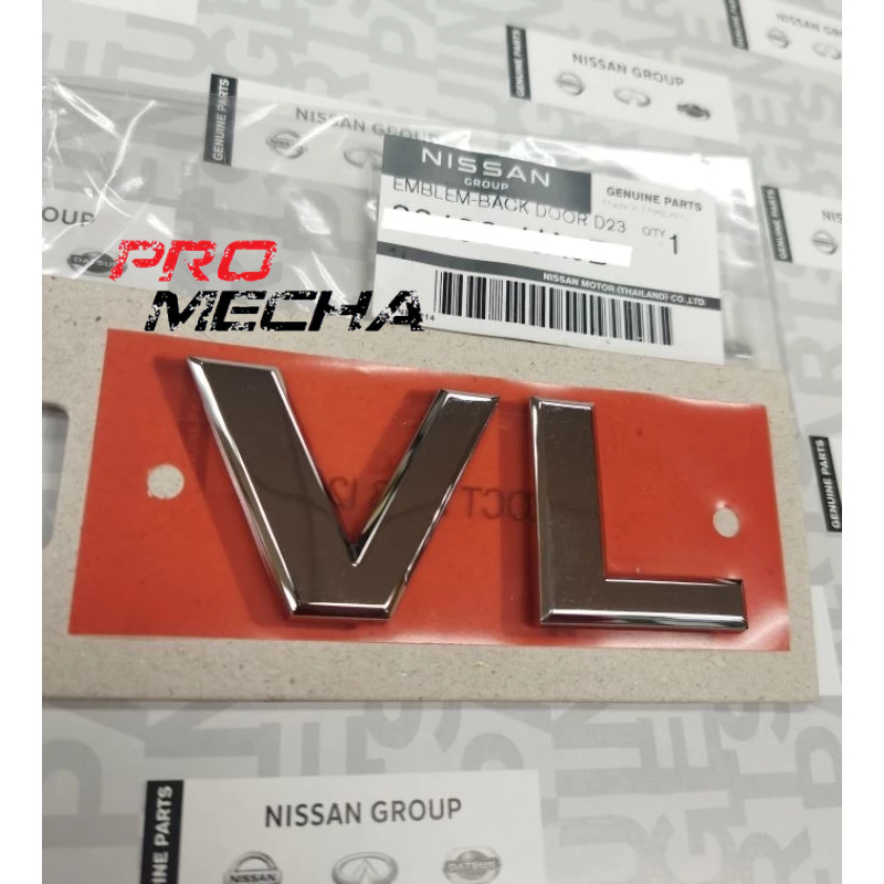 ORIGINAL NISSAN NAVARA D23T 2017~2022 REAR EMBLEM VL LOGO. NP300, VL SPEC | Shopee Malaysia