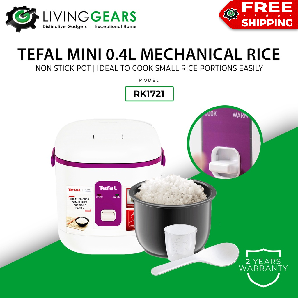 Tefal Mini Rice Cooker Mechanical 2 Cups (0.4L) RK1721 | Shopee Malaysia