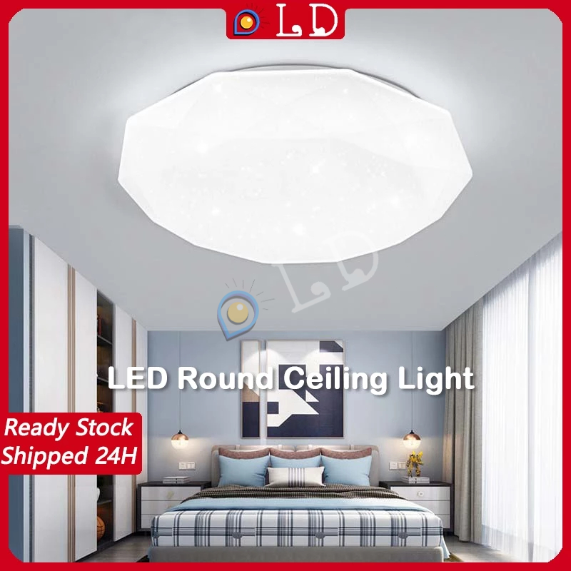 LED Round Modern Ceiling Light 24W/36W/48W 3 Color for Living Room ...