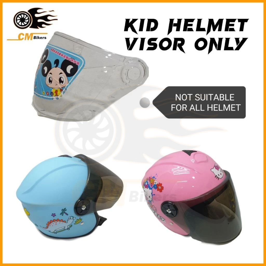 Kid Helmet Visor Cermin Topi Budak (Visor Sahaja) Budak Helmet Cermin ...