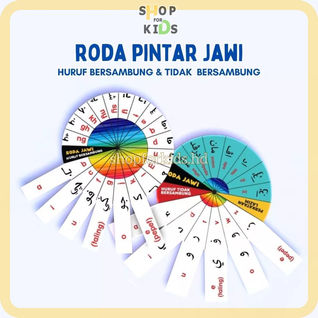 SET RODA JAWI FUN FURQAN | Roda Pintar Huruf Bersambung dan Tidak ...