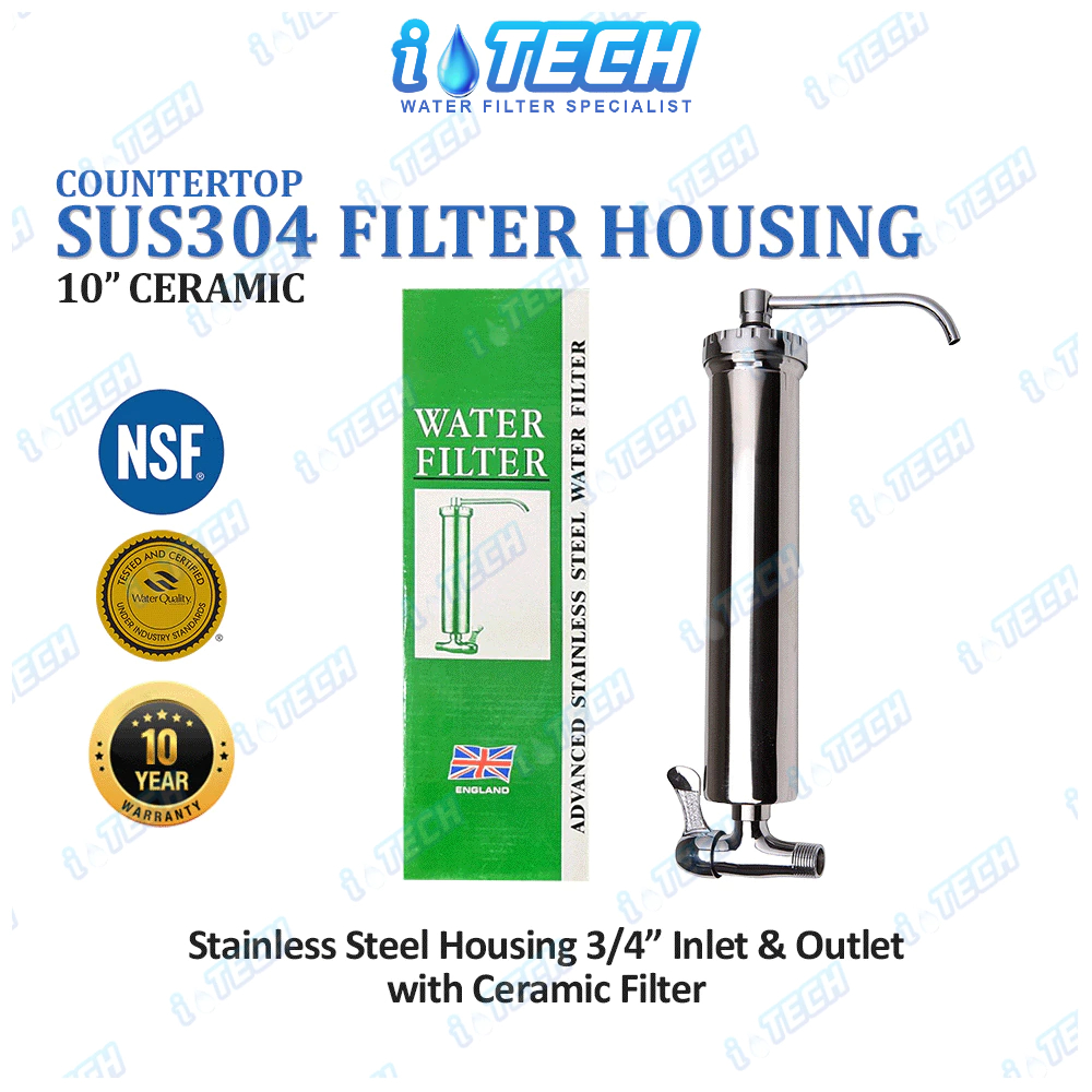 Stainless Steel Super Thin Round Cover Ceramic Filter Housing Set ...