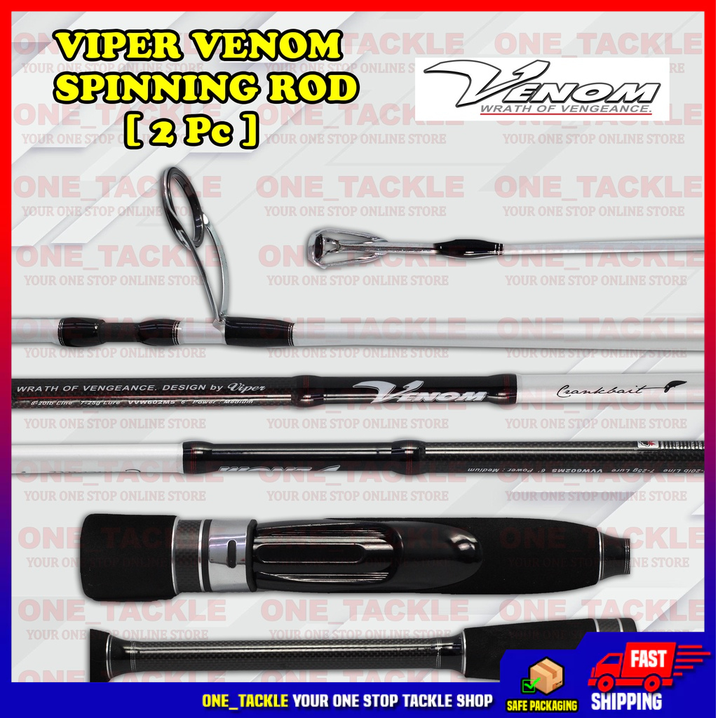VIPER VENOM SPINNING ROD [ 2PC CENTER JOINT / BUTT JOINT ] | Shopee ...