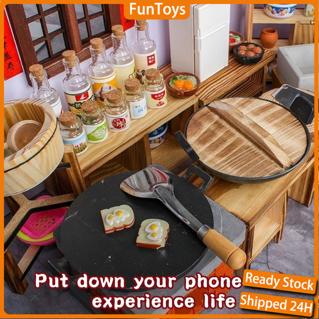 【24H】Kitchen Toys Kids Real Cooking Set Mini Kitchen Pretend Play Set ...