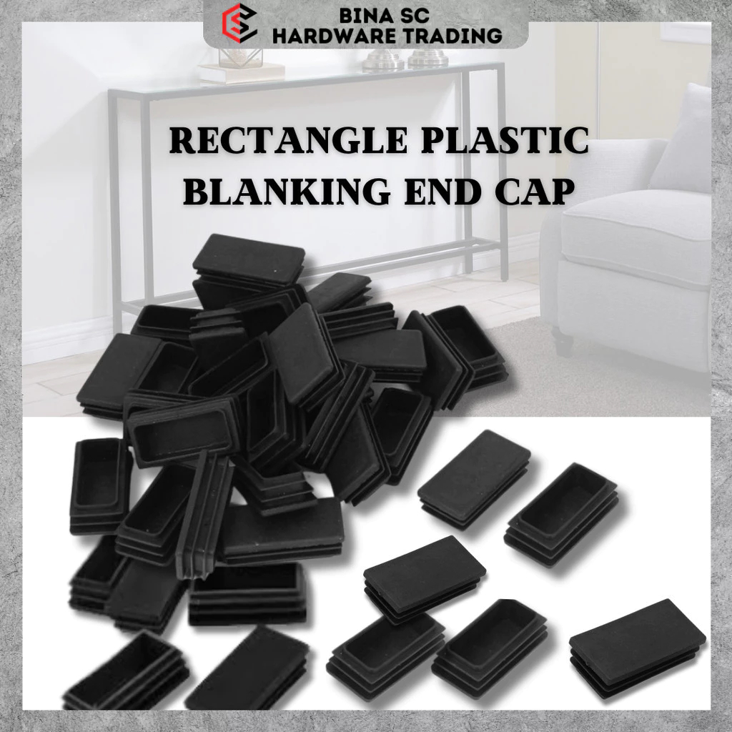 BINA Rectangle Hollow Plastic Blanking End Cap Inner Insert Rectangle ...