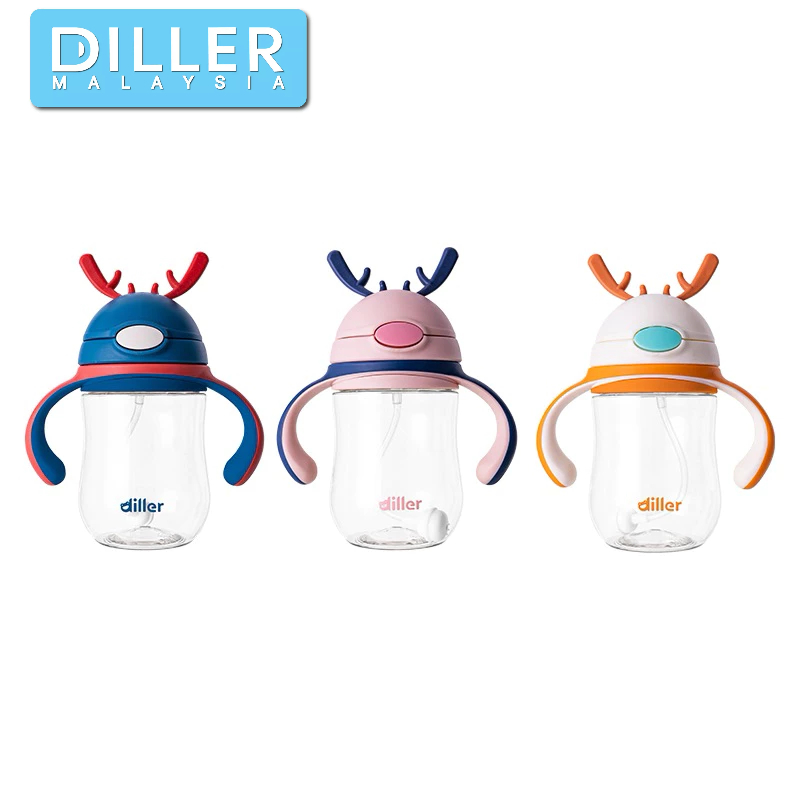 Diller High Quality Tritan Reindeer 2 Caps Water Bottle DT4001(270ml) | Shopee Malaysia