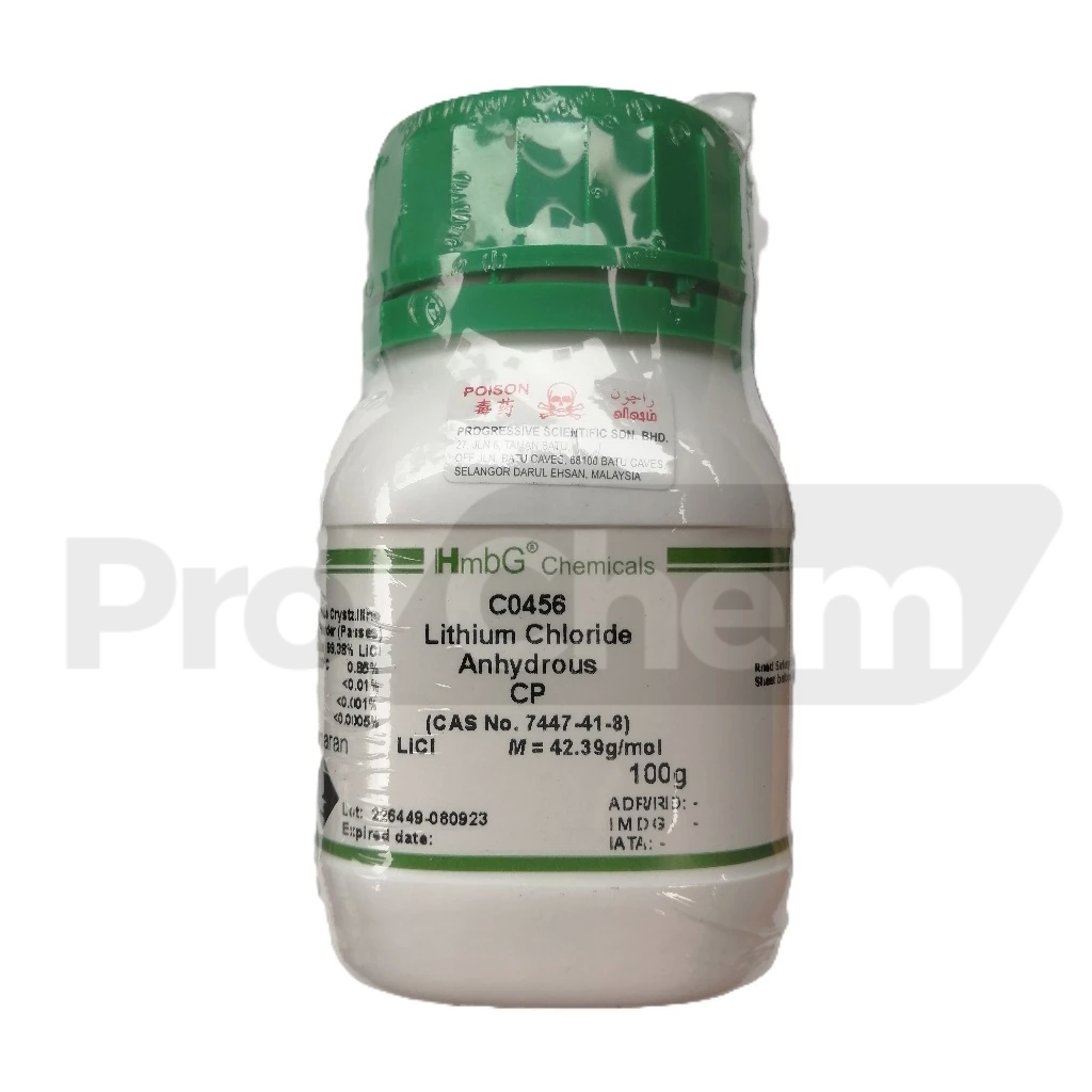 Lithium Chloride Anhydrous CP, HmbG 100g [CAS No. 7447-41-8] | Shopee ...