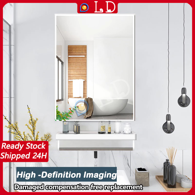Bathroom Mirror Hanging Mirror With Shelf HD Cermin Bilik Mandi ...
