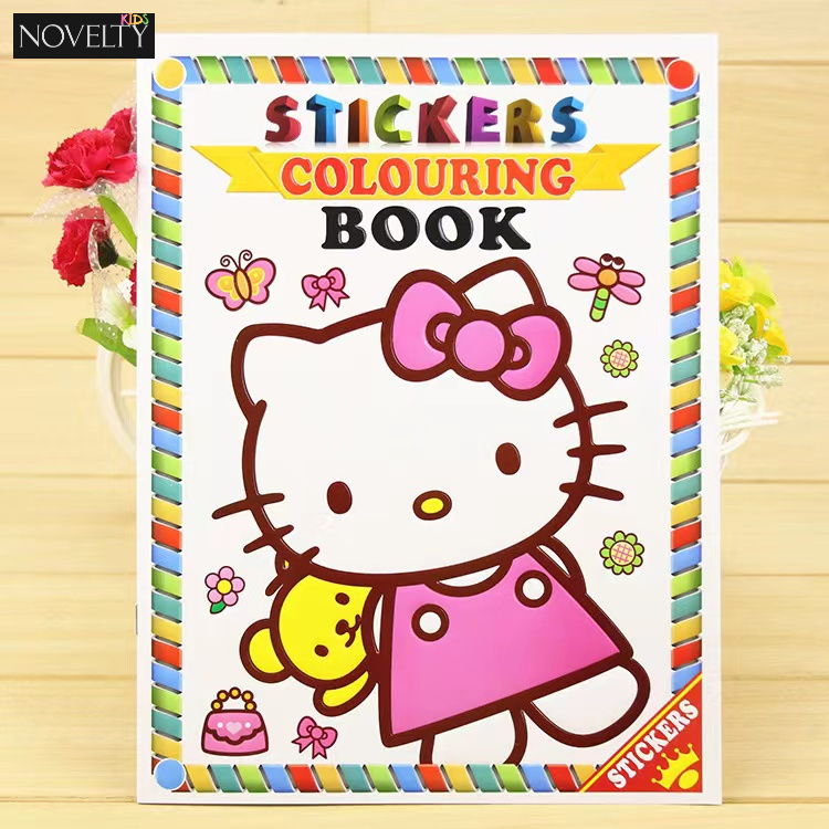 Hello Kitty Sticker & Coloring Book A4 Buku Mewarna Pelekat Kanak ...