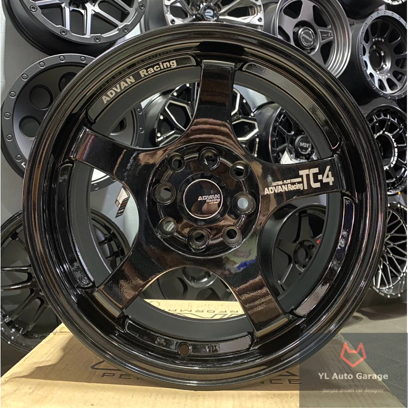 Advan TC-4 [Gloss Black] Sport Rim 15x7JJ ET38 (4x100/114.3) | Shopee ...