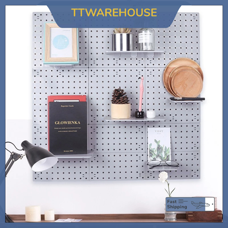 👍Ready Stock 👍Pegboard Perforated Display Board Wall Display Rack Peg ...