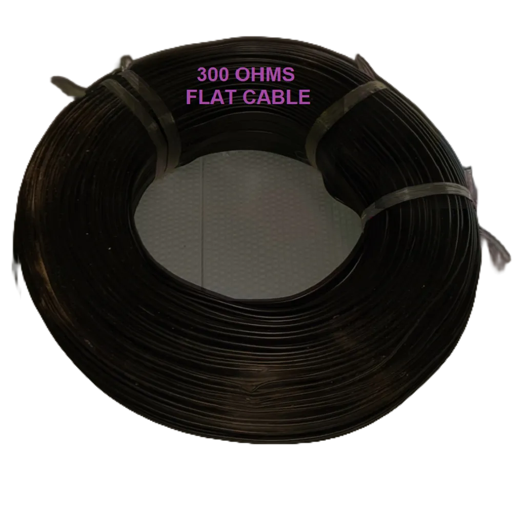 Black Colour 300 Ohms Flat Type Twin Lead Tv Antenna Cable (One Roll ...