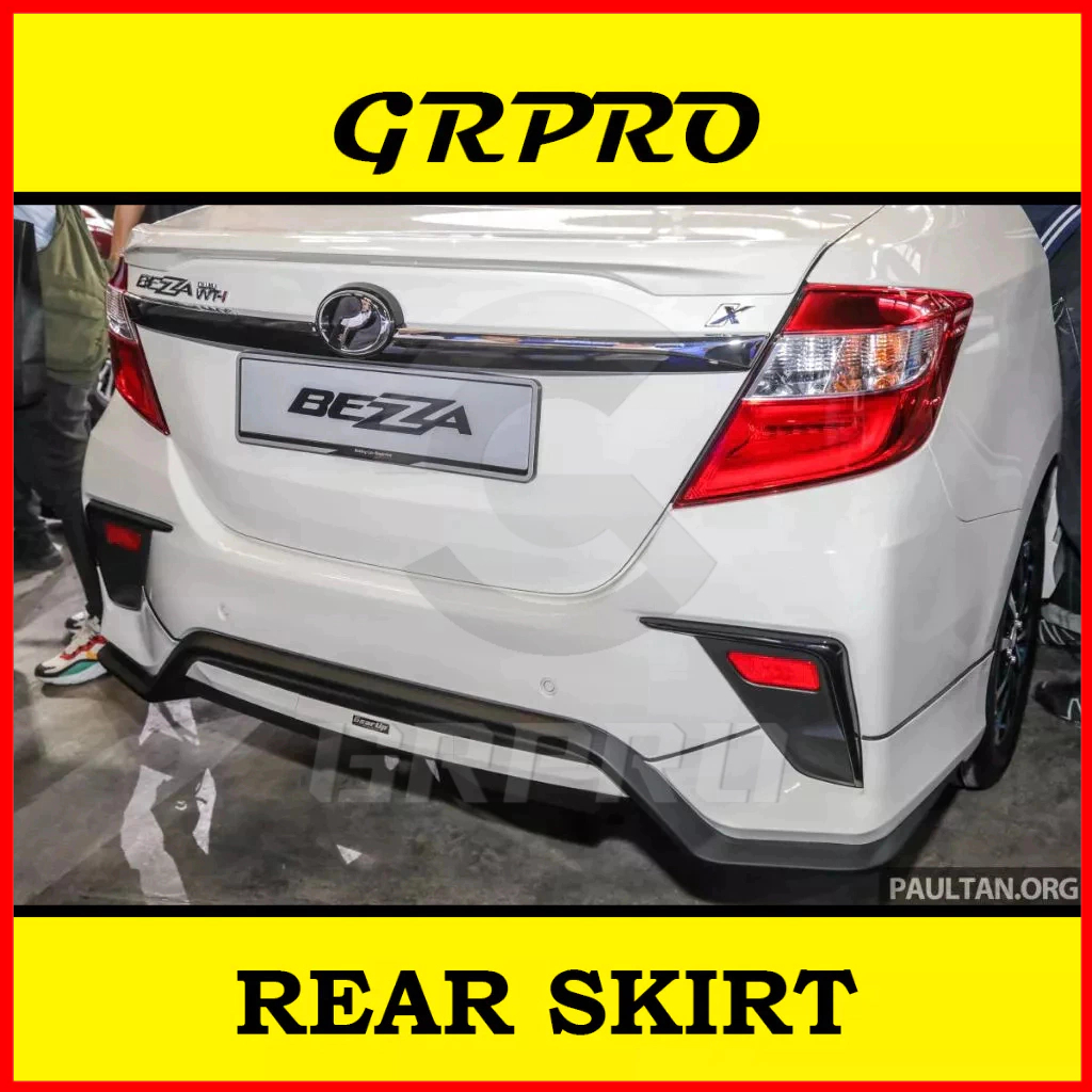 Perodua Bezza 2020 GU Design Rear Skirt/Rear Bodykit | Shopee Malaysia