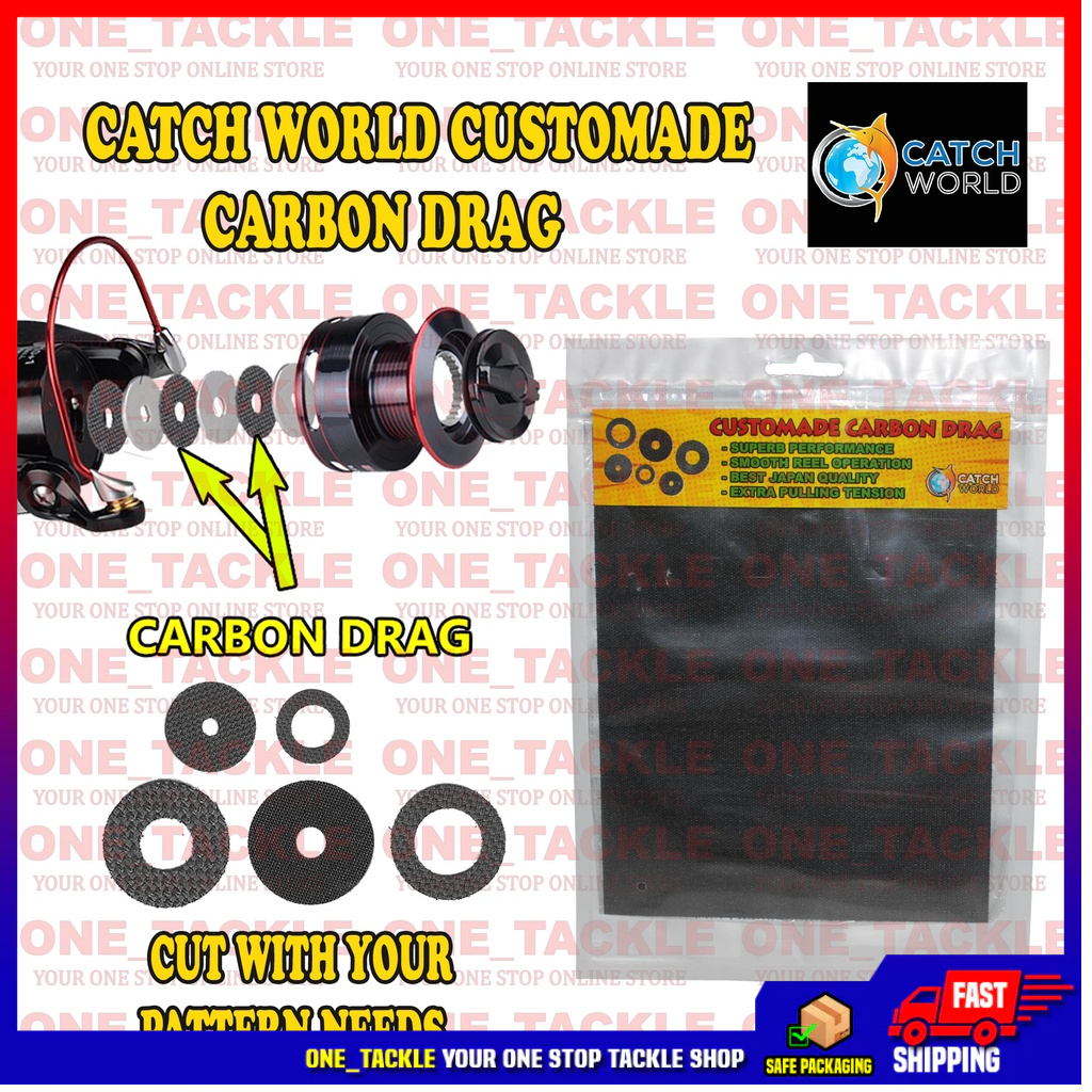 Carbon drag Fishing reel CARBON DRAG drag reel SIZE 8.0cmX12.50cm ...