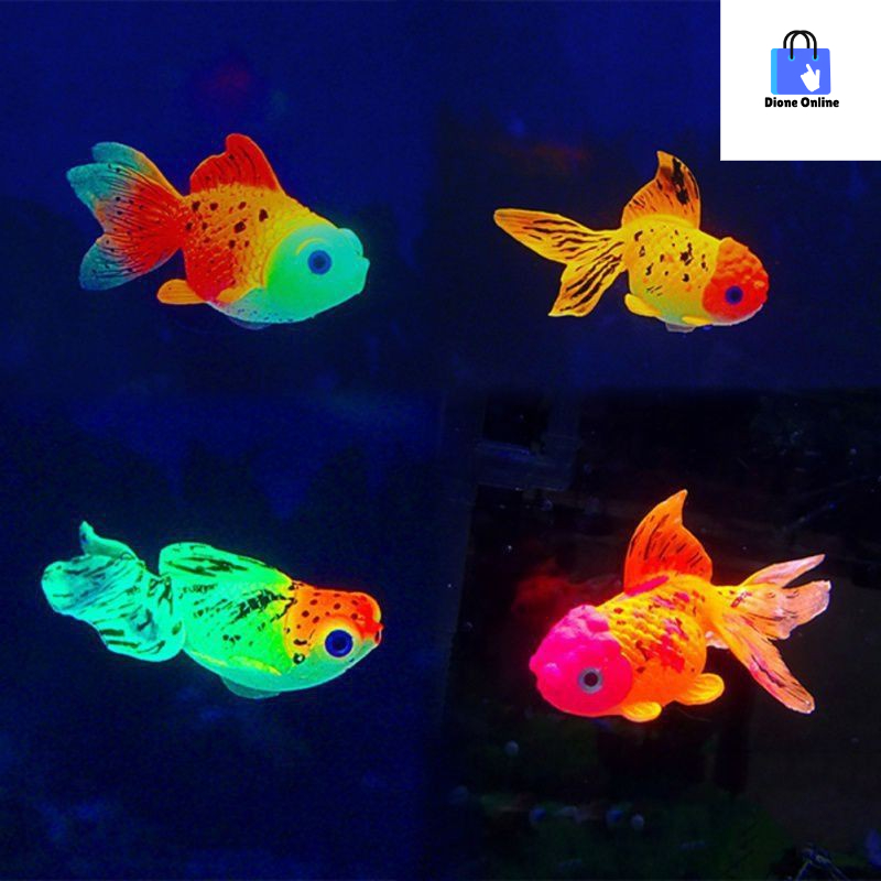 Artificial Goldfish Aquarium Decoration Glow In Dark Floating | Hiasan ...