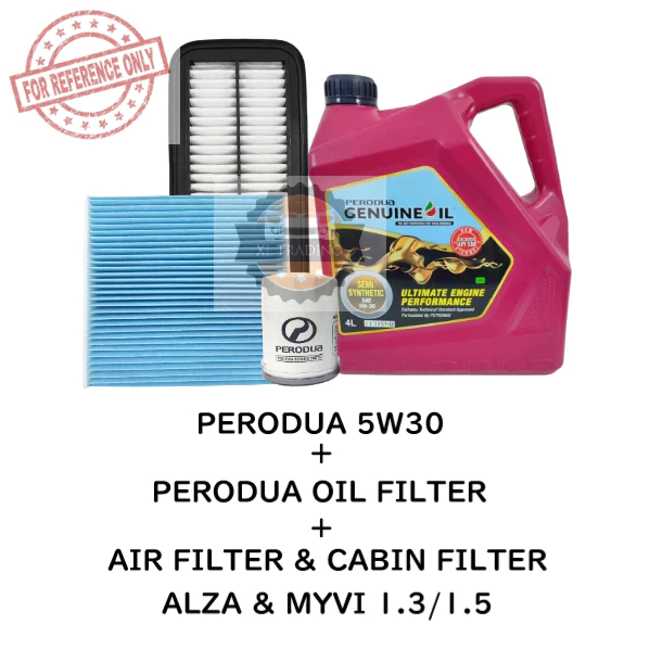 New Packing Perodua 5W-30 Semi Synthetic Engine Oil 5W30 4L+Oil Filter ...