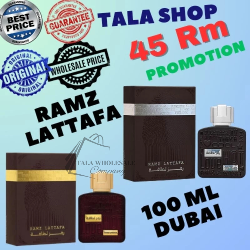 Original Lattafa 3D sticker, Ramz Lattafa Gold/Silver 30ml, 100ml ...