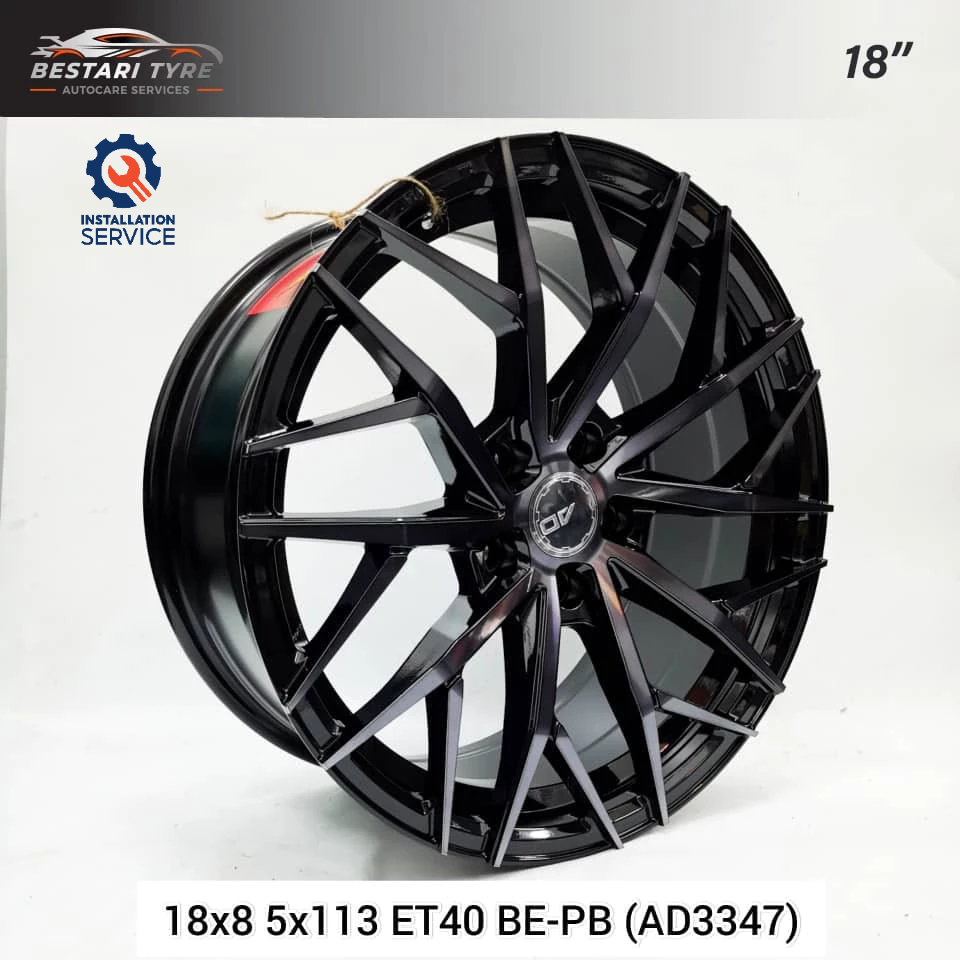 【Installation Available】AD-3347 AEDEE 18 INCH 18X8 5X113 ET40 BE-PE ...