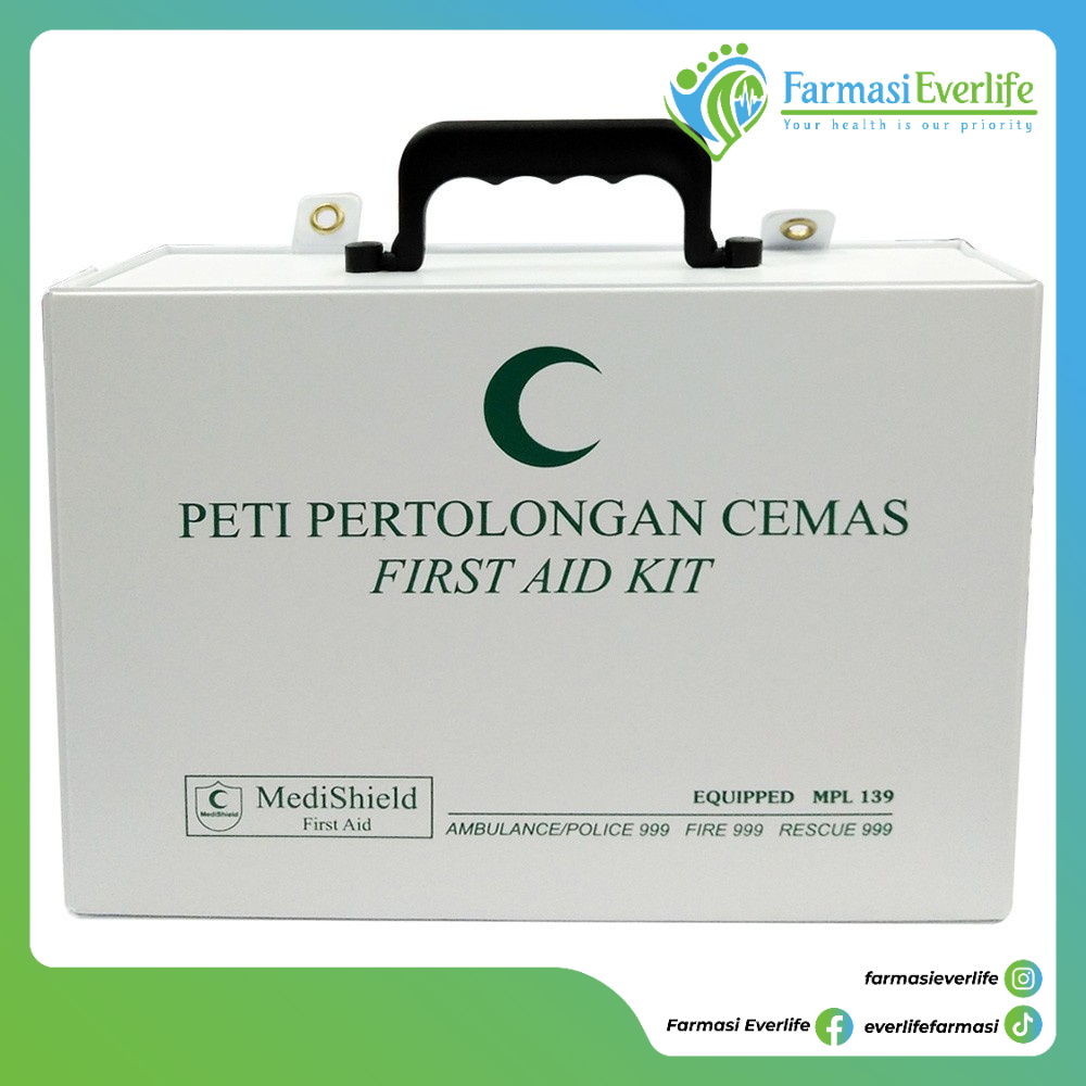 Medishield first aid - Peti Pertolongan Cemas first aid kit box only | Shopee Malaysia