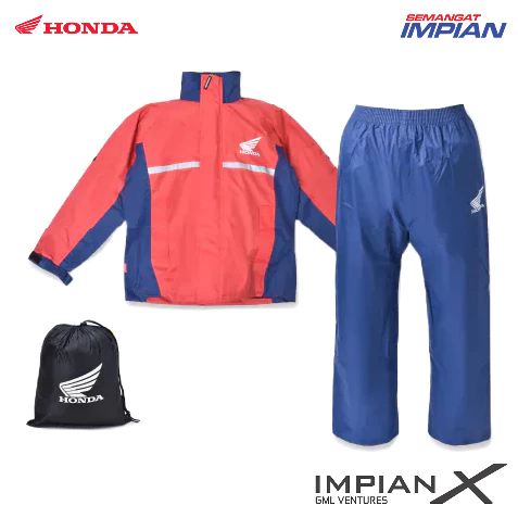 HONDA RED BLUE RAINCOAT SET | Shopee Malaysia