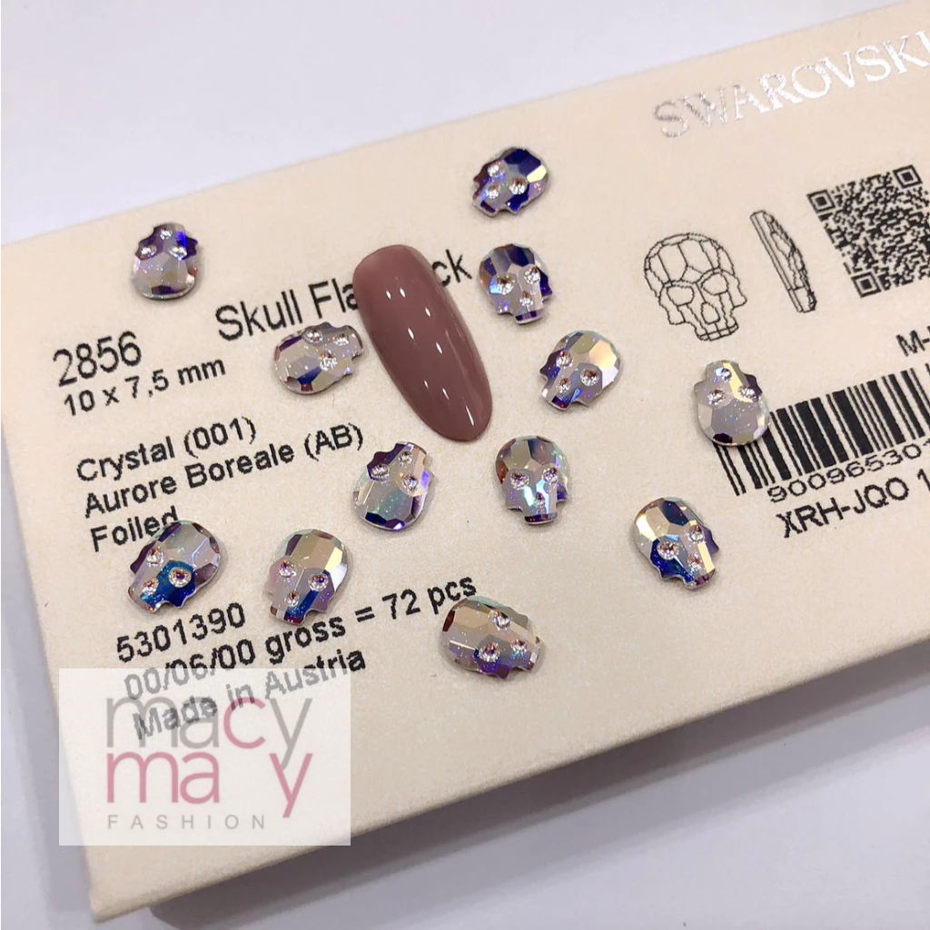 Swarovski - 2856 Skull Flat Back Crystal Austria Crystal 骨 高端水晶 2856 ...