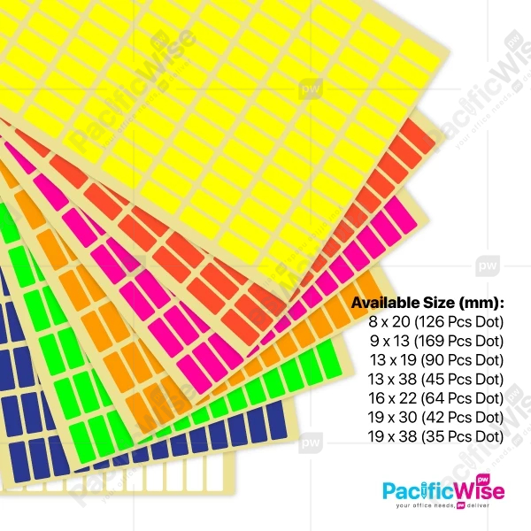 Sticker Label Rectangle /Sticker Label/Self Adhesive Color Remark Code ...