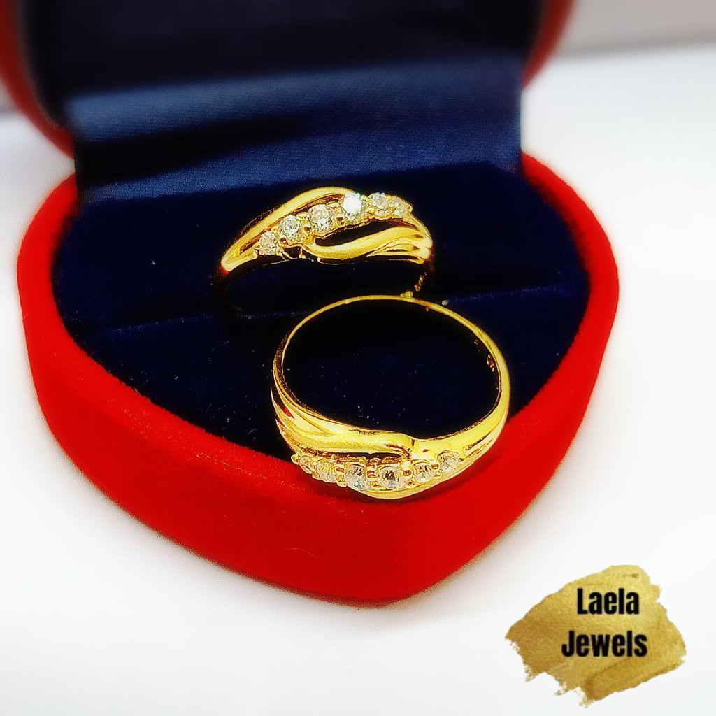 LAELA CINCIN PERMATA EMAS TULEN 750 GOLD WITH STONE RING | Shopee Malaysia