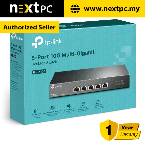 [Ready Stock] TP-LINK TL-SX105 5-Port 10G Desktop Switch/ 1 Year ...