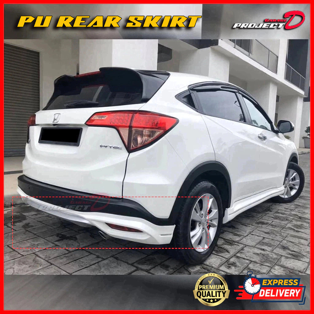 💥Ready Stock💥Honda HRV **2014~2018** MG Style PU Rear Skirting ...
