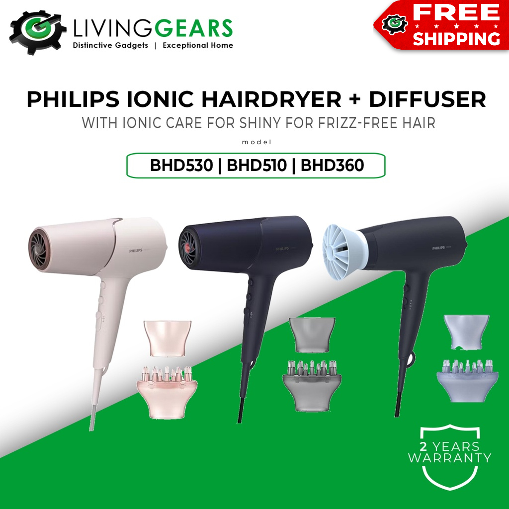 Philips 3000 Series Hair Dryer BHD300/BHD340/BHD350 BHD351/BHD360/BHD510 | Shopee Malaysia