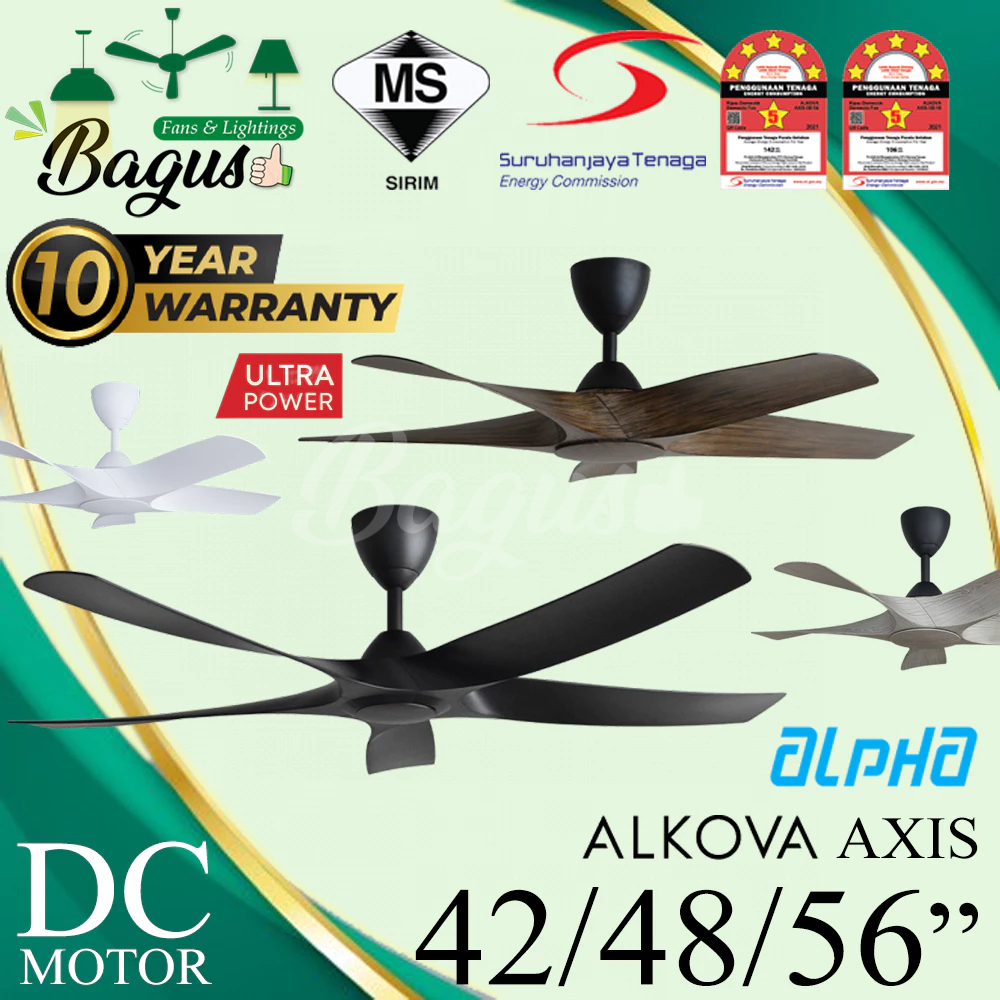 Ceiling Fan - Alpha Alkova Axis 42 48 56" DC Motor Remote Control ...