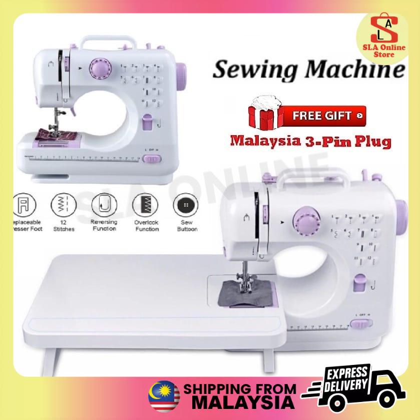 Sewing Machine FHSM-505/YASM-505A Upgraded 12 Sewing Portable Mini Sewing Machine Mesin Jahit ...