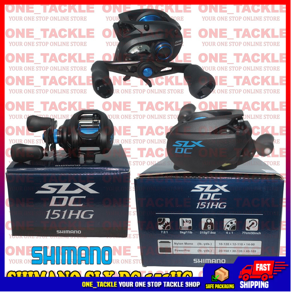 Shimano 19' SLX DC 151 Left Handle Baitcasting Reel Mesin Pancing 100% ...