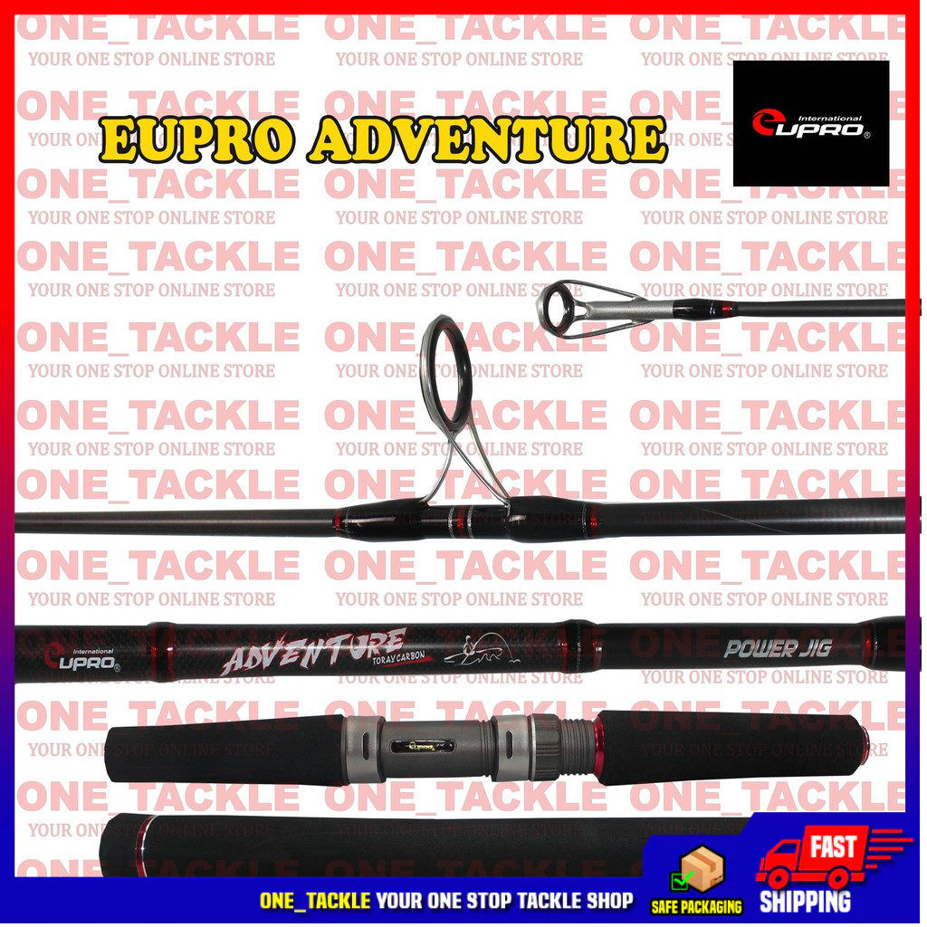 EUPRO Adventure Spinning and Baitcasting Jigging Rod 2 pcs Butt Joint ...