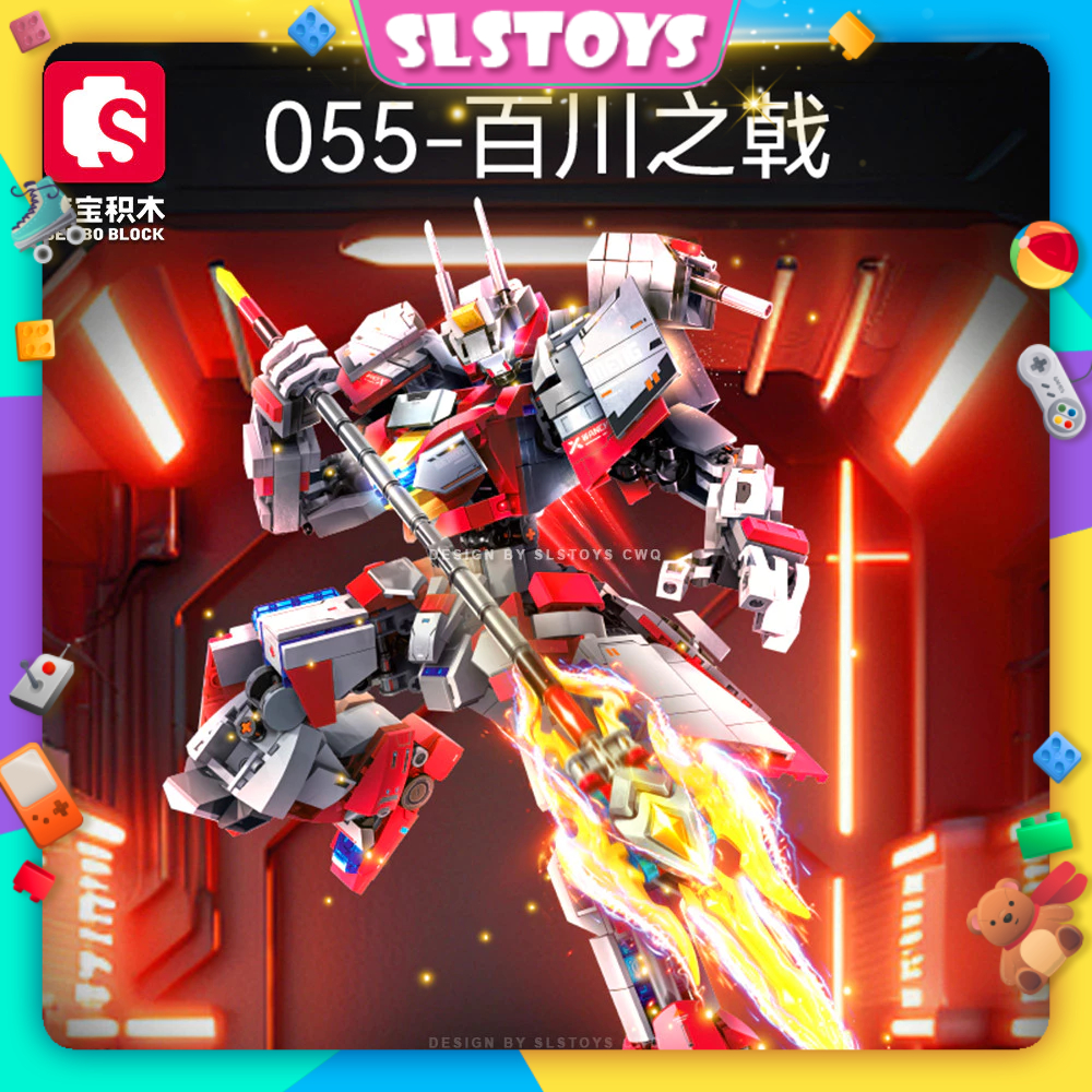 Sembo Block 208042 Mecha Of Steel Navy Halberd Military Robot Building ...