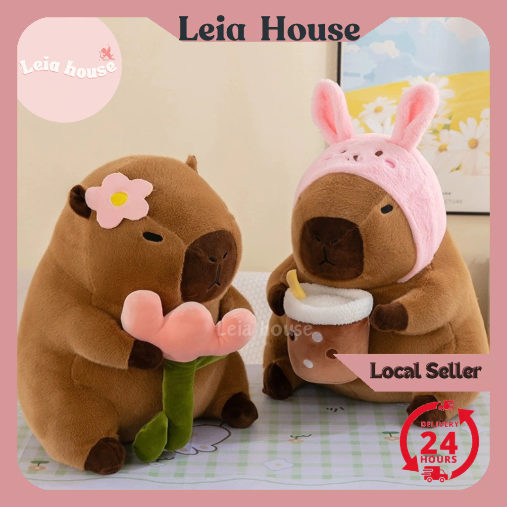 🎀Capybara hanging ornament plush toy girl-themed huggable pillow doll ...