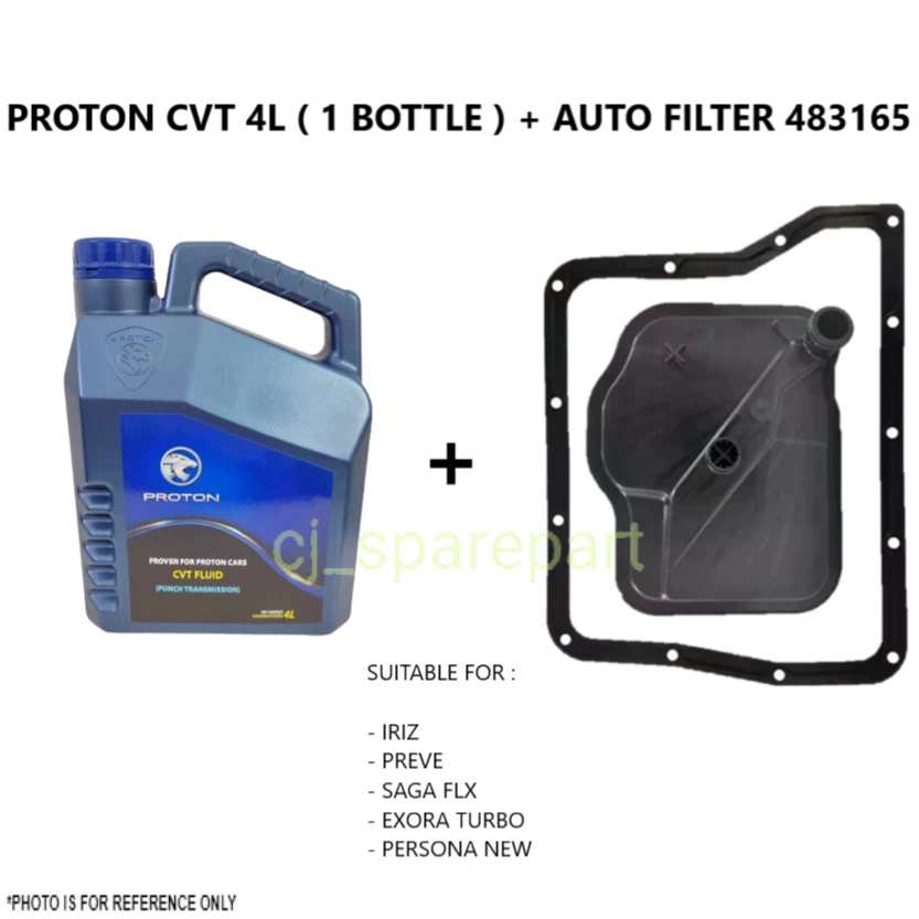 PROTON CVT 4L TRANSMISSION FLUID CVT 4L + AUTO FILTER MR483165 PROTON ...