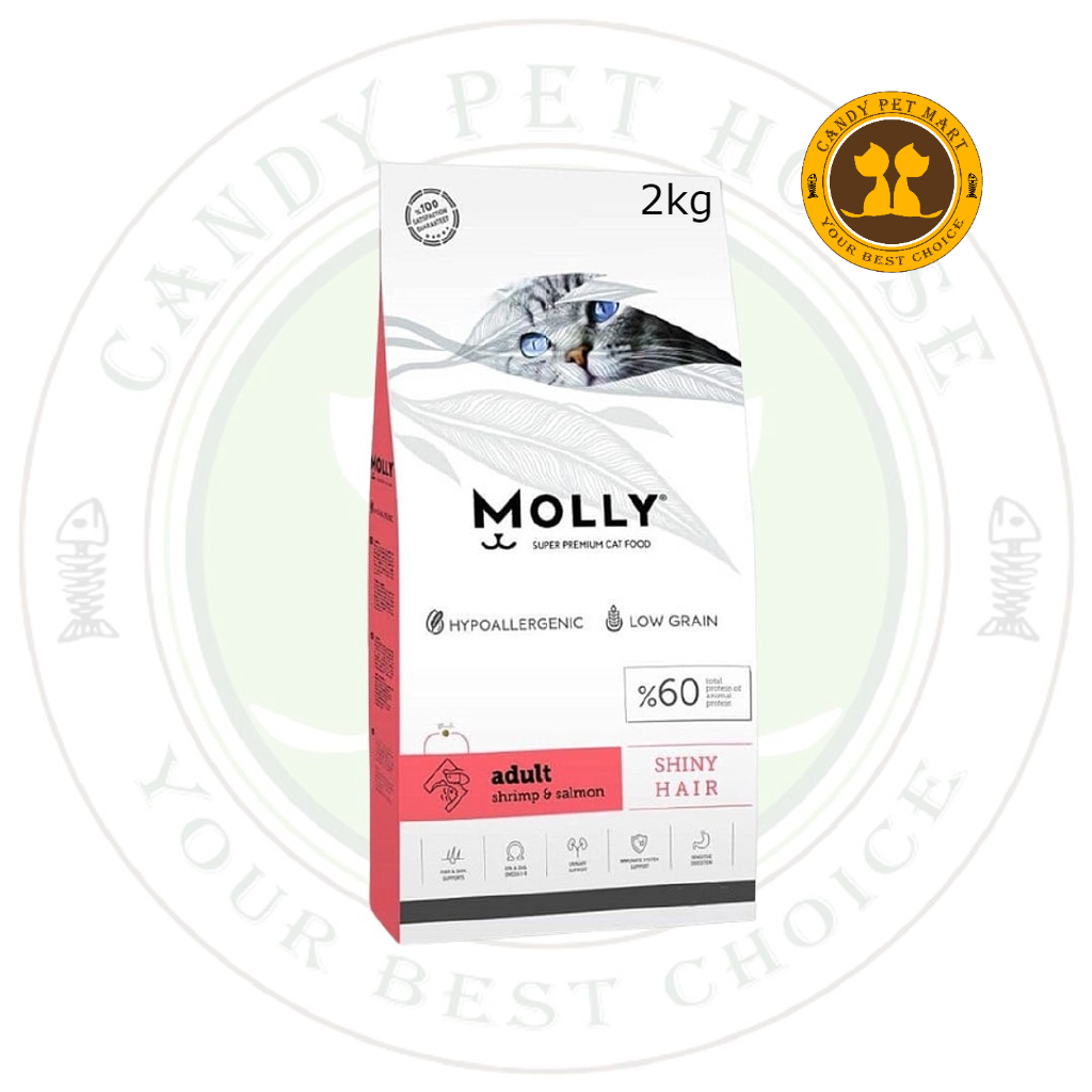 Molly Super Premium Adult Shrimp & Salmon ( Hair & Skin ) 2kg Pink ...