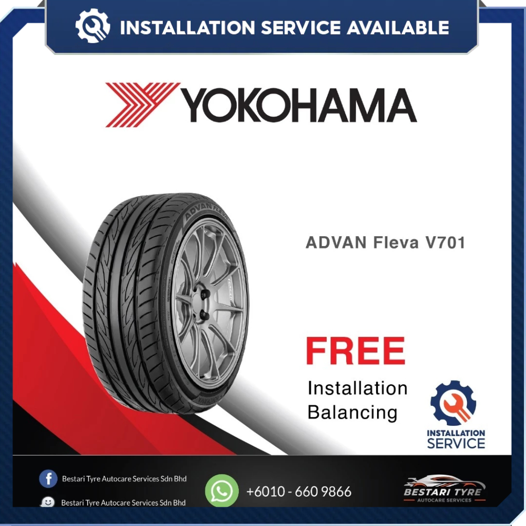 [𝗜𝗻𝘀𝘁𝗮𝗹𝗹𝗮𝘁𝗶𝗼𝗻 𝗣𝗿𝗼𝘃𝗶𝗱𝗲𝗱] 225/45r18 235/40r18 Yokohama ADVAN Fleva® V701 New Tire Tyre Tayar ...