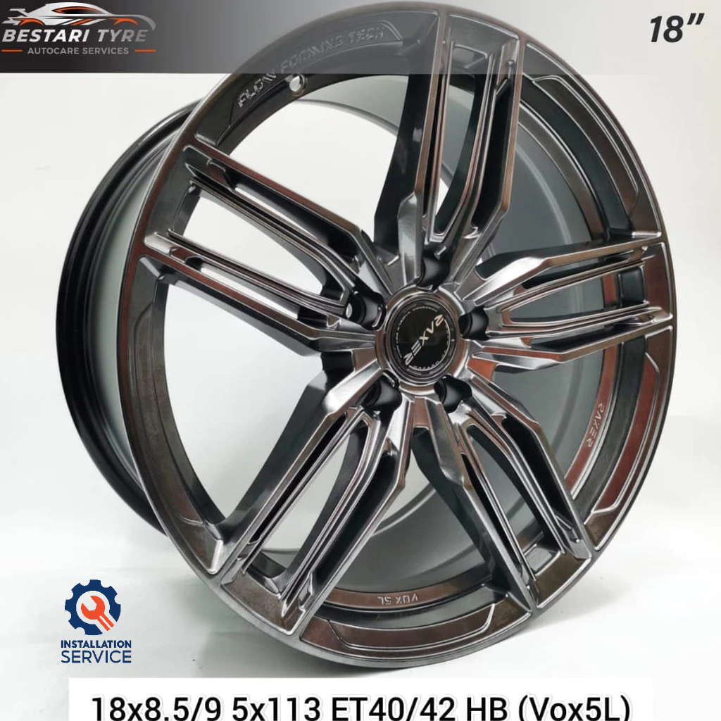 【Installation Available】VOX5L RAXER FLOW FORMING 18 INCH 18X8.5/9 5X113 ...