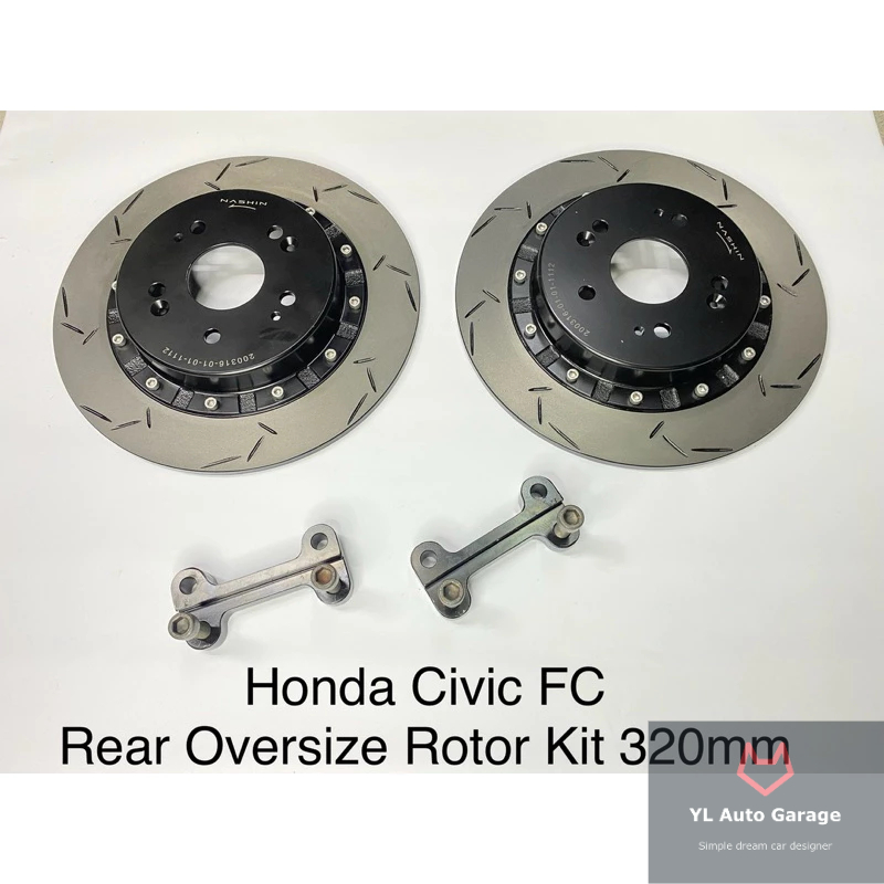 Nashin Honda Civic FC Rear Oversize Disc Rotor Kit (320mm) | Shopee ...