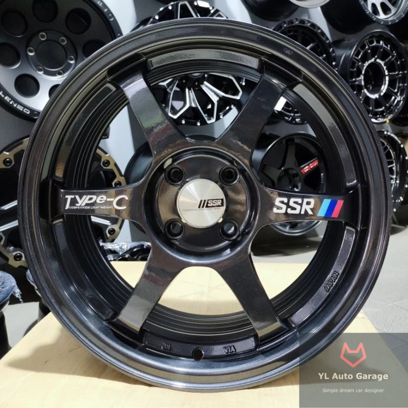 SSR Type-C [Gun Metal] Sport Rim 16x7JJ ET38 (4x100) | Shopee Malaysia