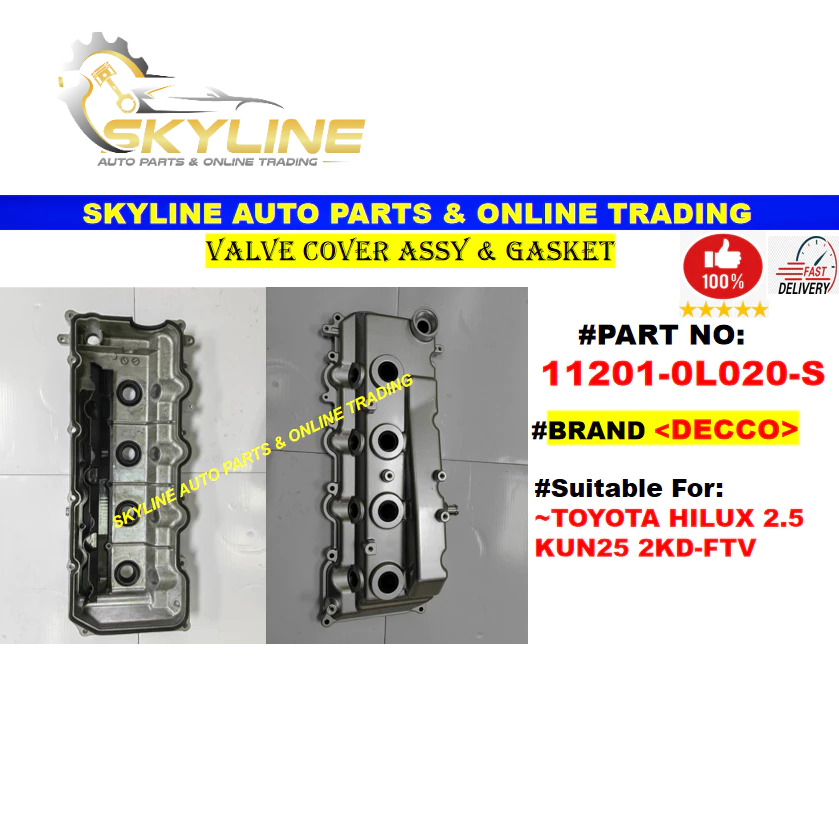11210-0L020-S (Alluminum) Valve Cover Assy Toyota Hilux 2.5 Kun25 2KD-FTV / Hiace KDH200 ...