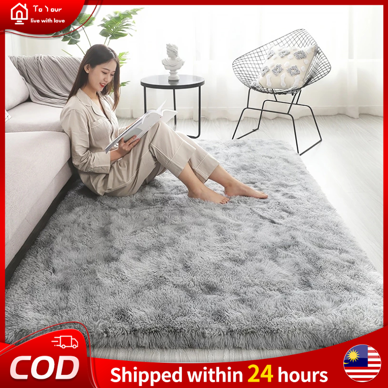 Carpet Soft Shaggy Fluffy Floor Mat Karpet Quality Bedroom Living Room ...
