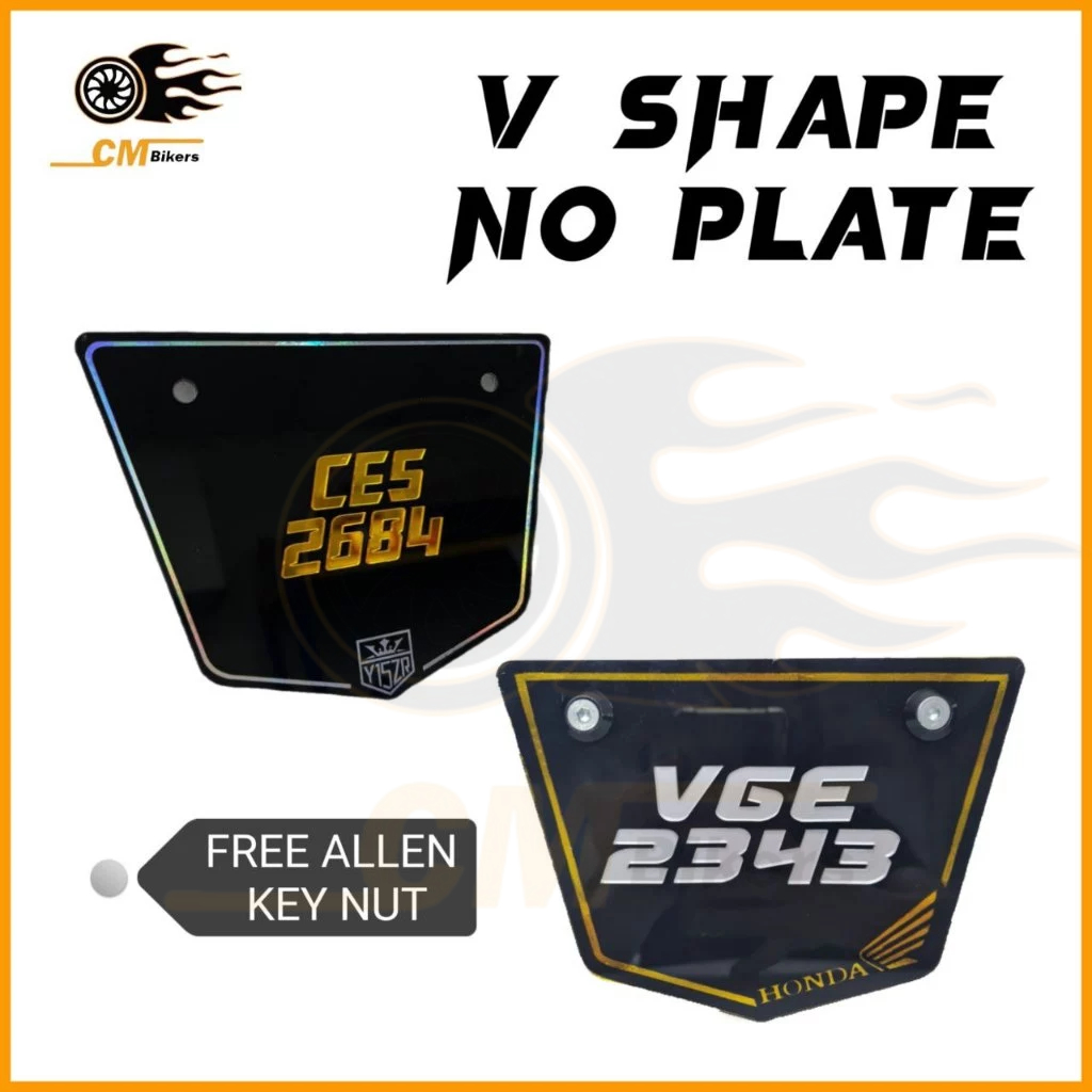 V Shape No Plate Motor YSUKU Y15zr Y16ZR 135LC NVX YAMAHA HONDA MODENAS ...