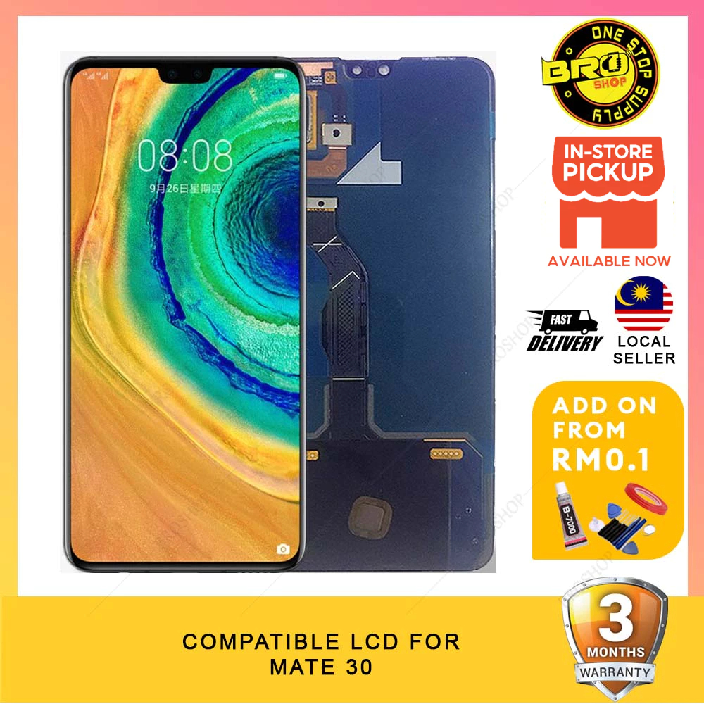 BROSHOP Compatible TFT Lcd For Mate 30 / Mate 30 Pro Digitizer Skrin Glass Touch Screen MO BH ...
