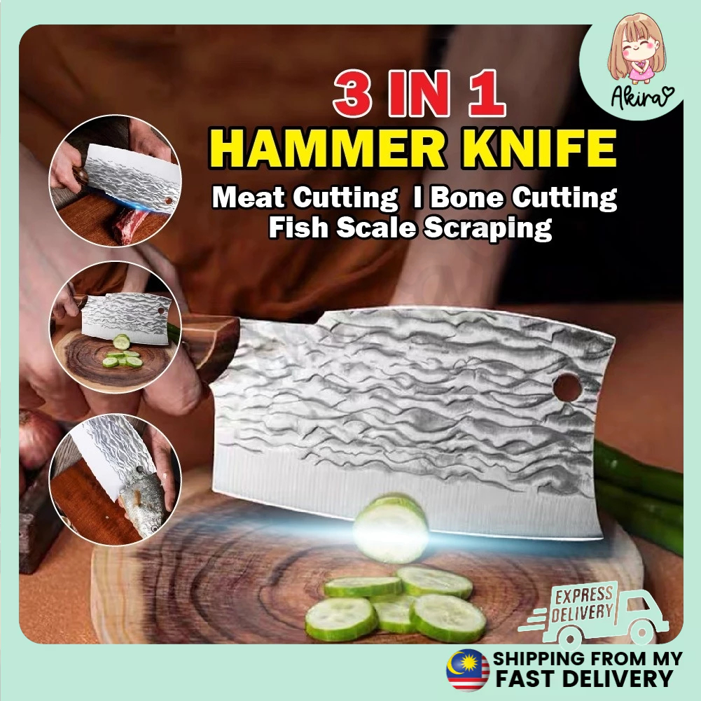 Hand-forged Hammered Pattern Knife Chopping Chicken Wings Sharp Knife ...